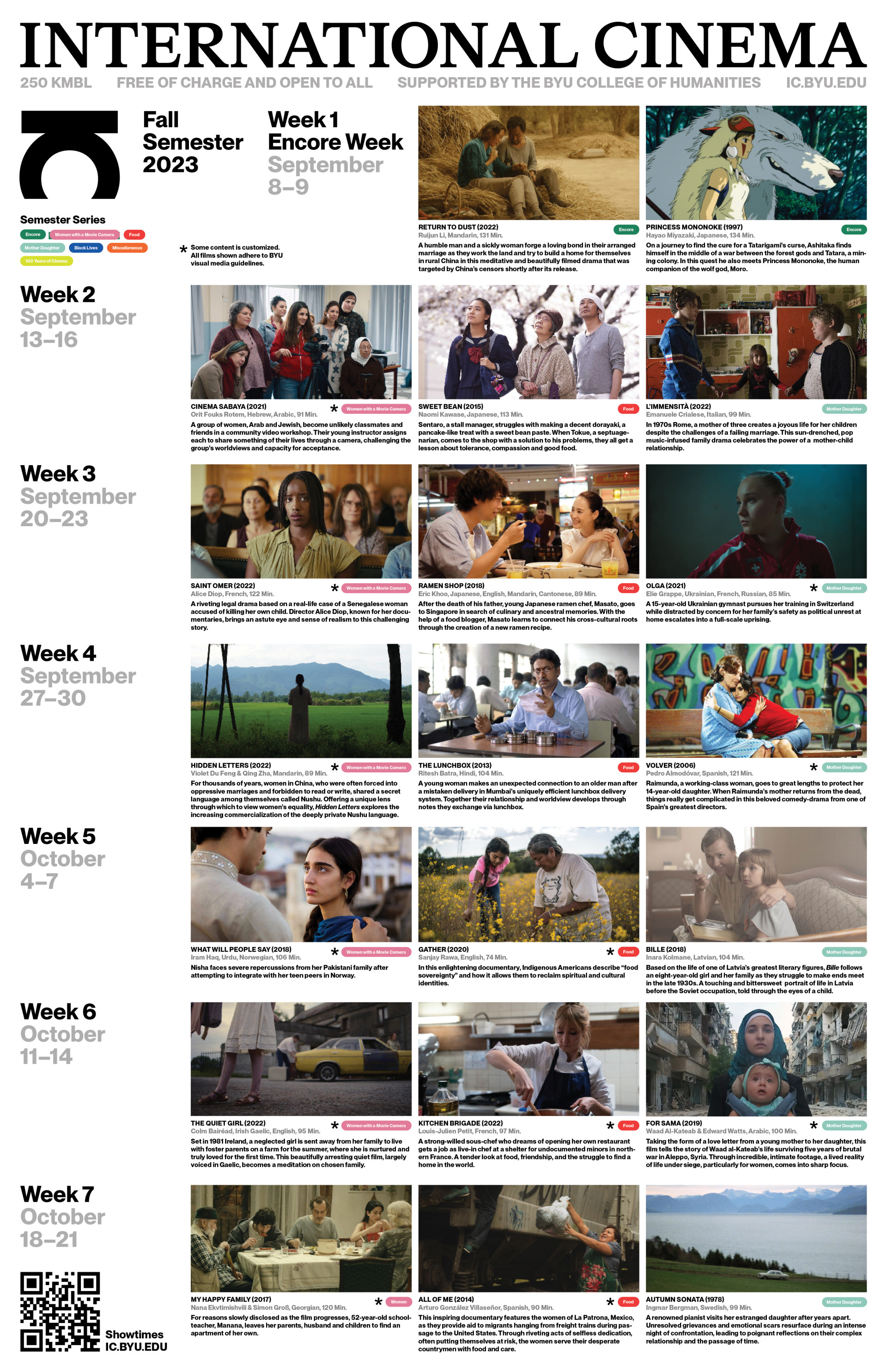 INTERNATIONAL CINEMA — Archive